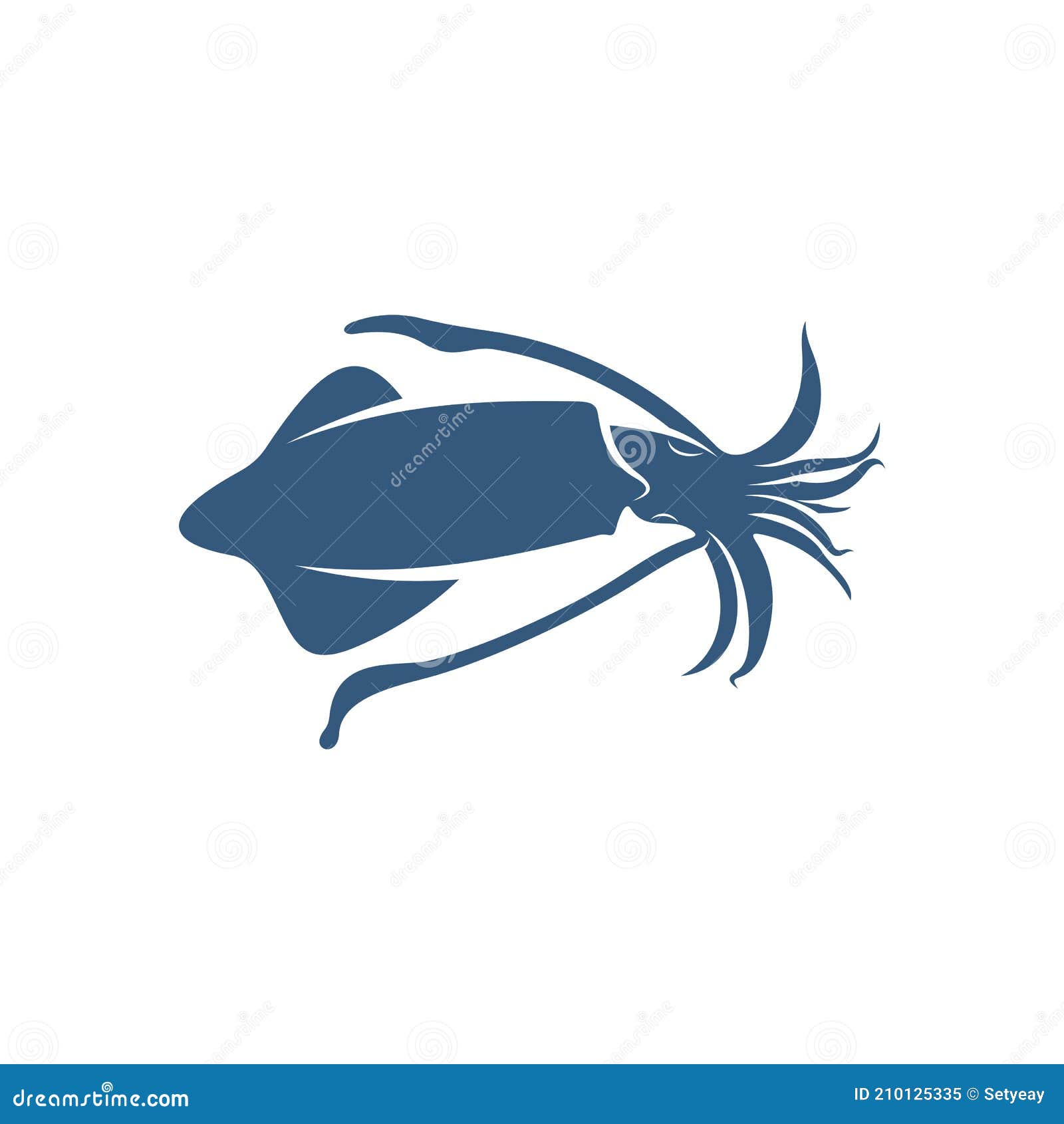 Squid Design Vector Illustration, Creative Squid Logo Template, Icon ...