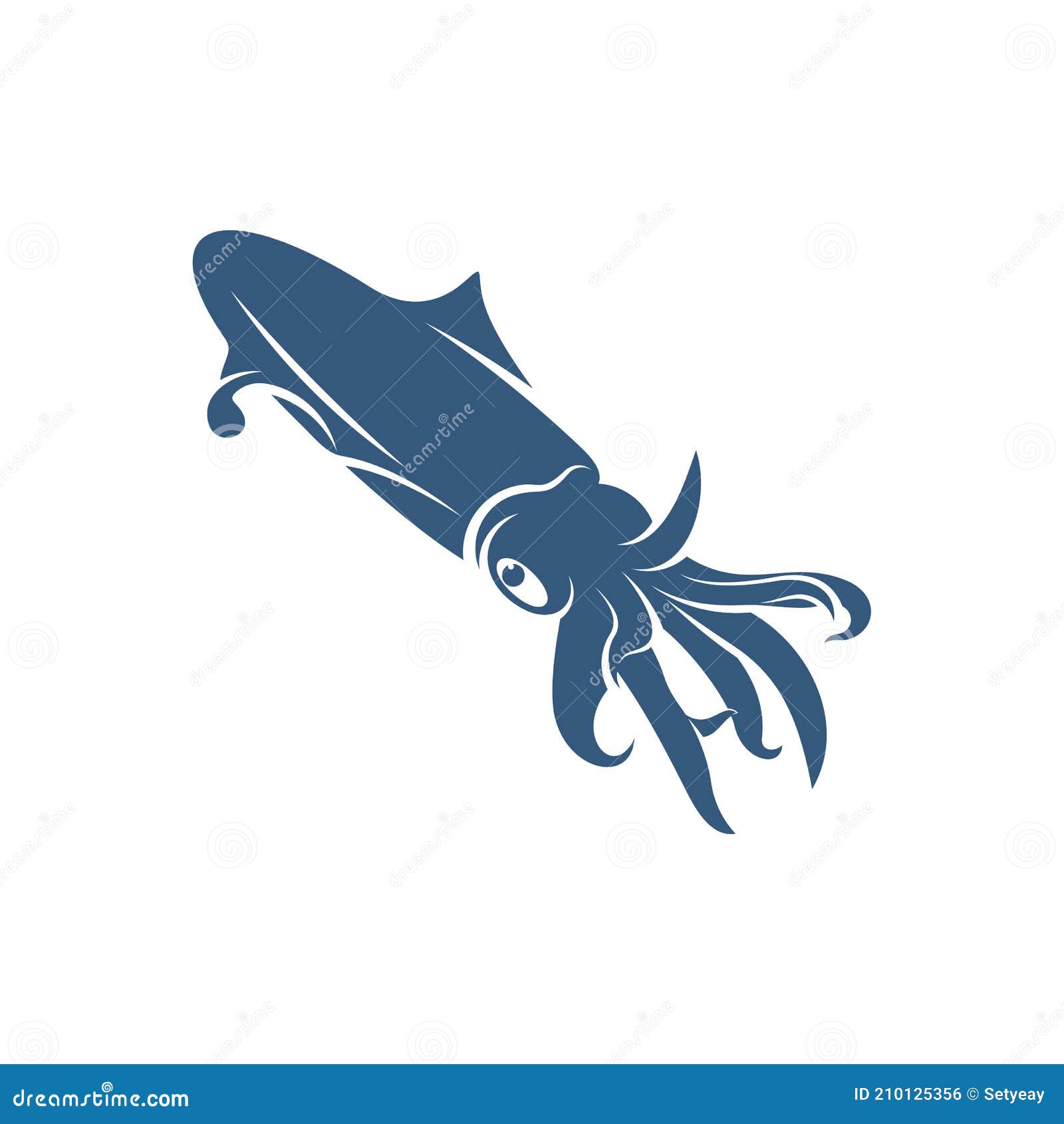 Squid Design Vector Illustration, Creative Squid Logo Template, Icon ...