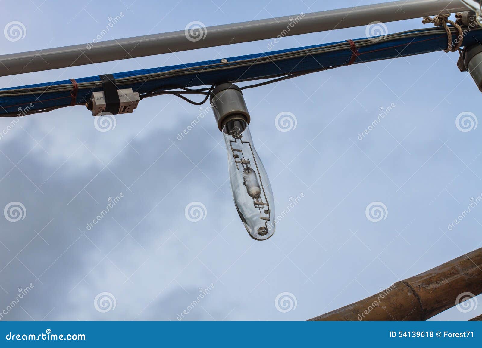 Squid Fishing Boat Light Bulb Stock Photo - Image of light, halogen ...