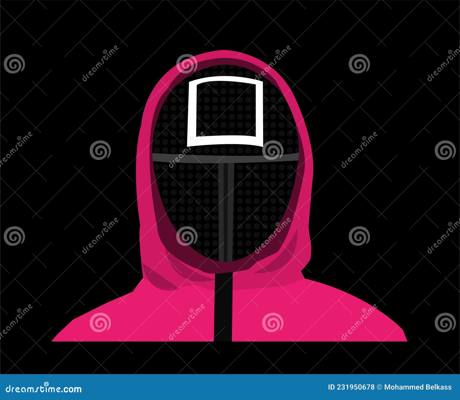 Squid Game Design Clothes Pink Square Shape Editorial Stock Photo ...