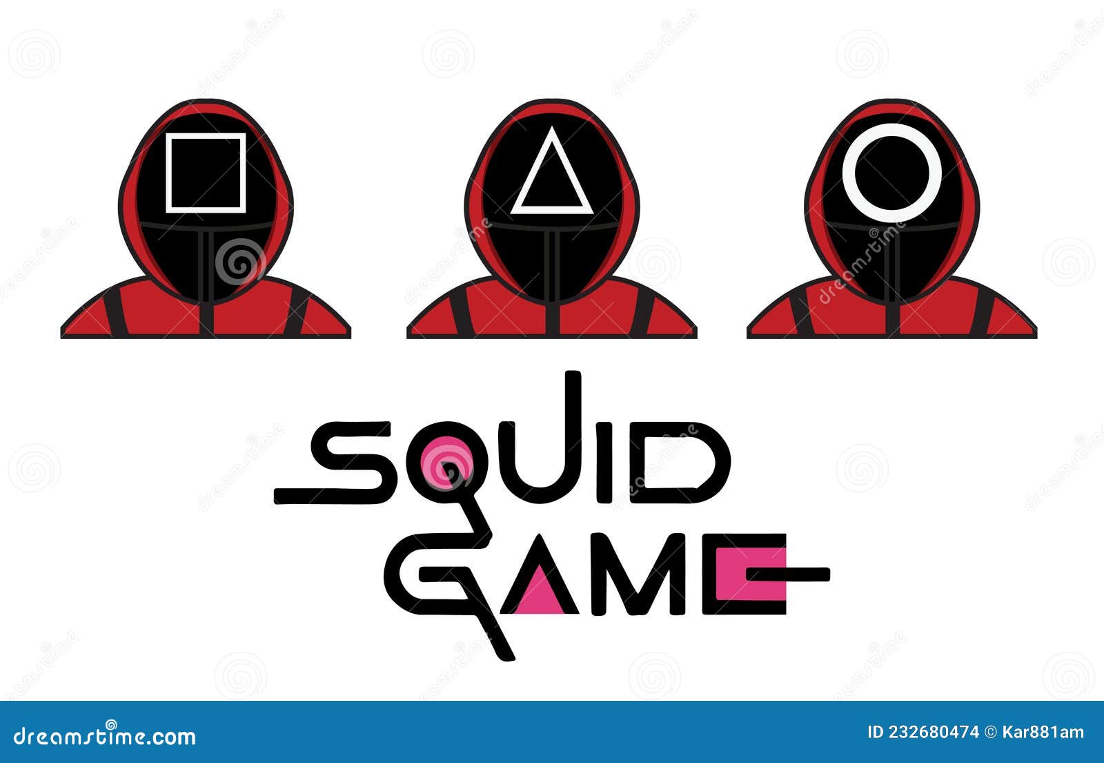 Guard Mask From The Movie Squid Game On A Brick Wall.Squid Game Is A ...