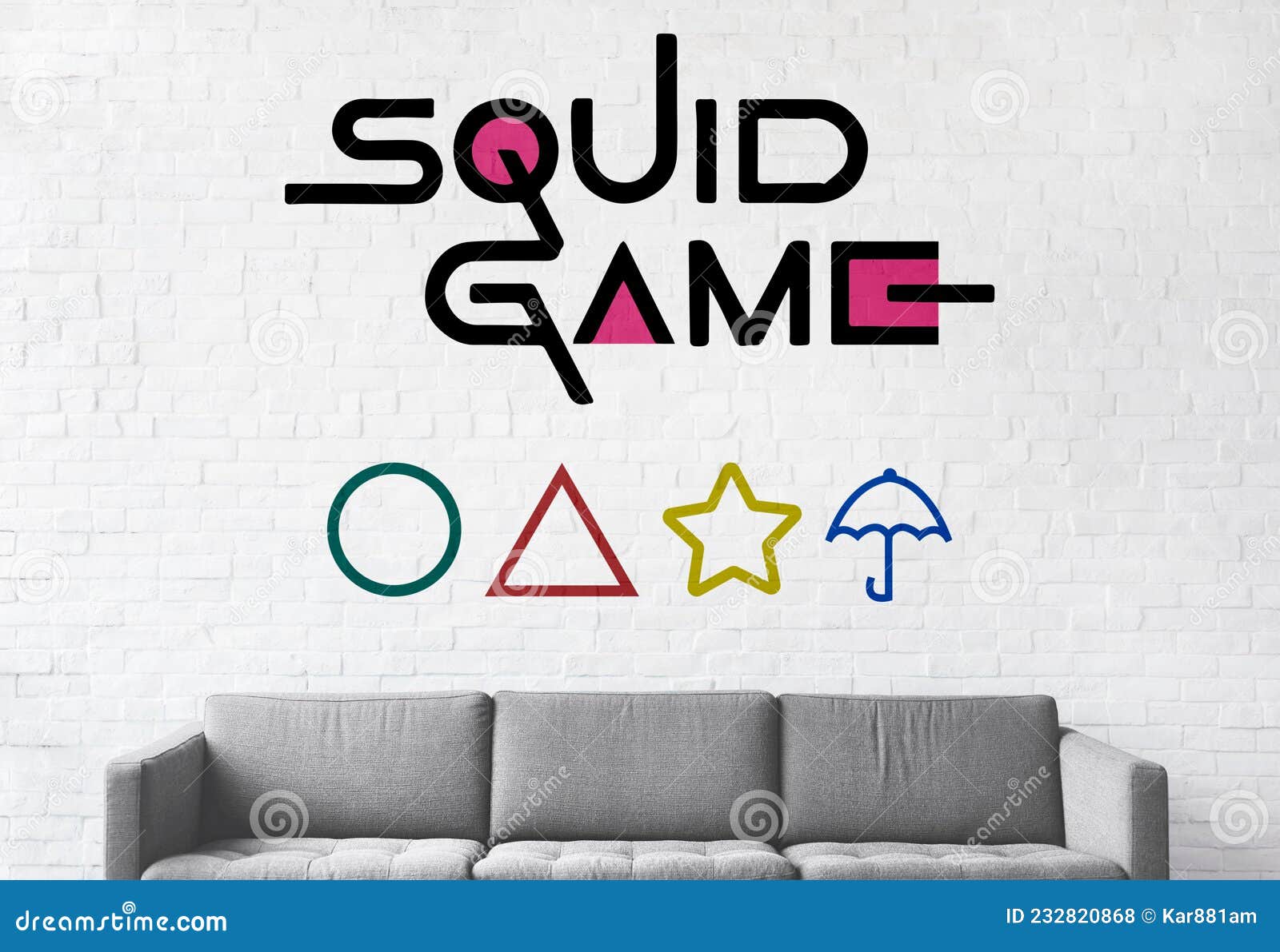Squid Game Wallpapers with Figure on the Wall Editorial Stock Photo ...