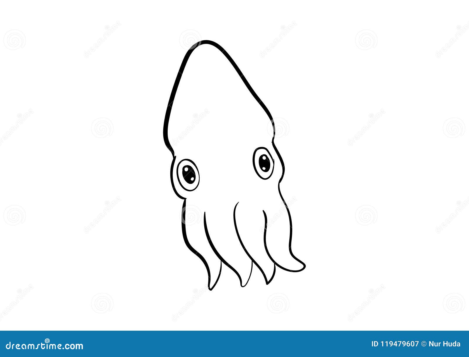 Simple Squid Drawing