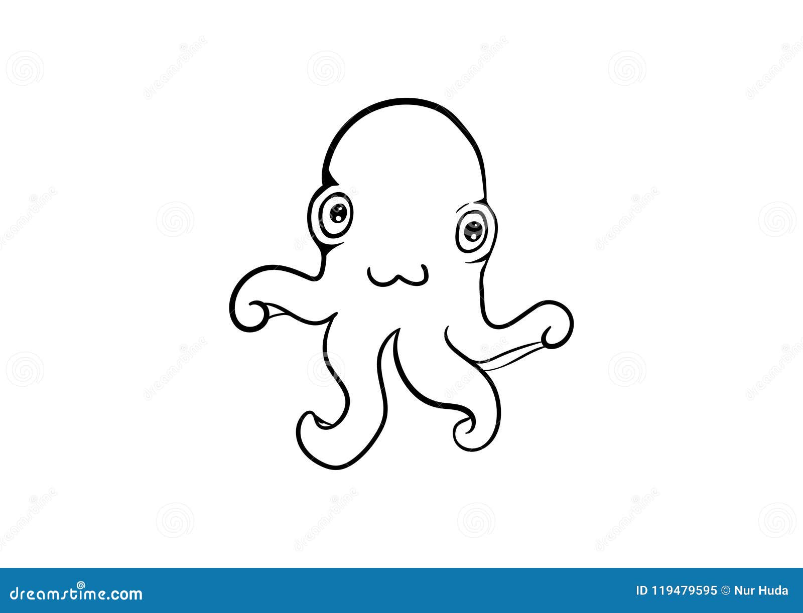 Squid Hand Drawing in a Simple Style Doodle Vector Icon Stock Vector ...
