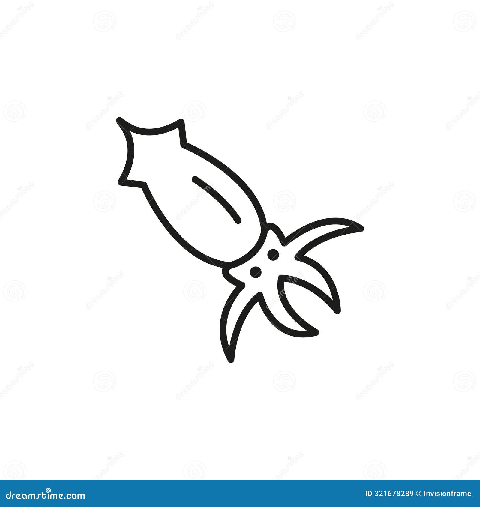 Squid Icon stock vector. Illustration of aquatic, edible - 321678289