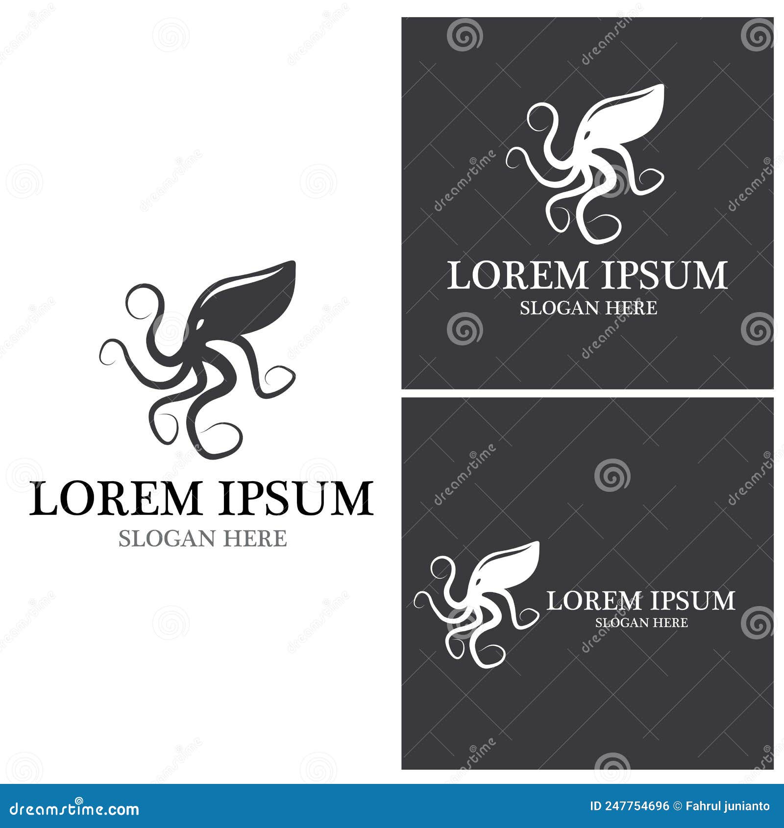 Squid Icon and Symbol Template Stock Illustration - Illustration of ...