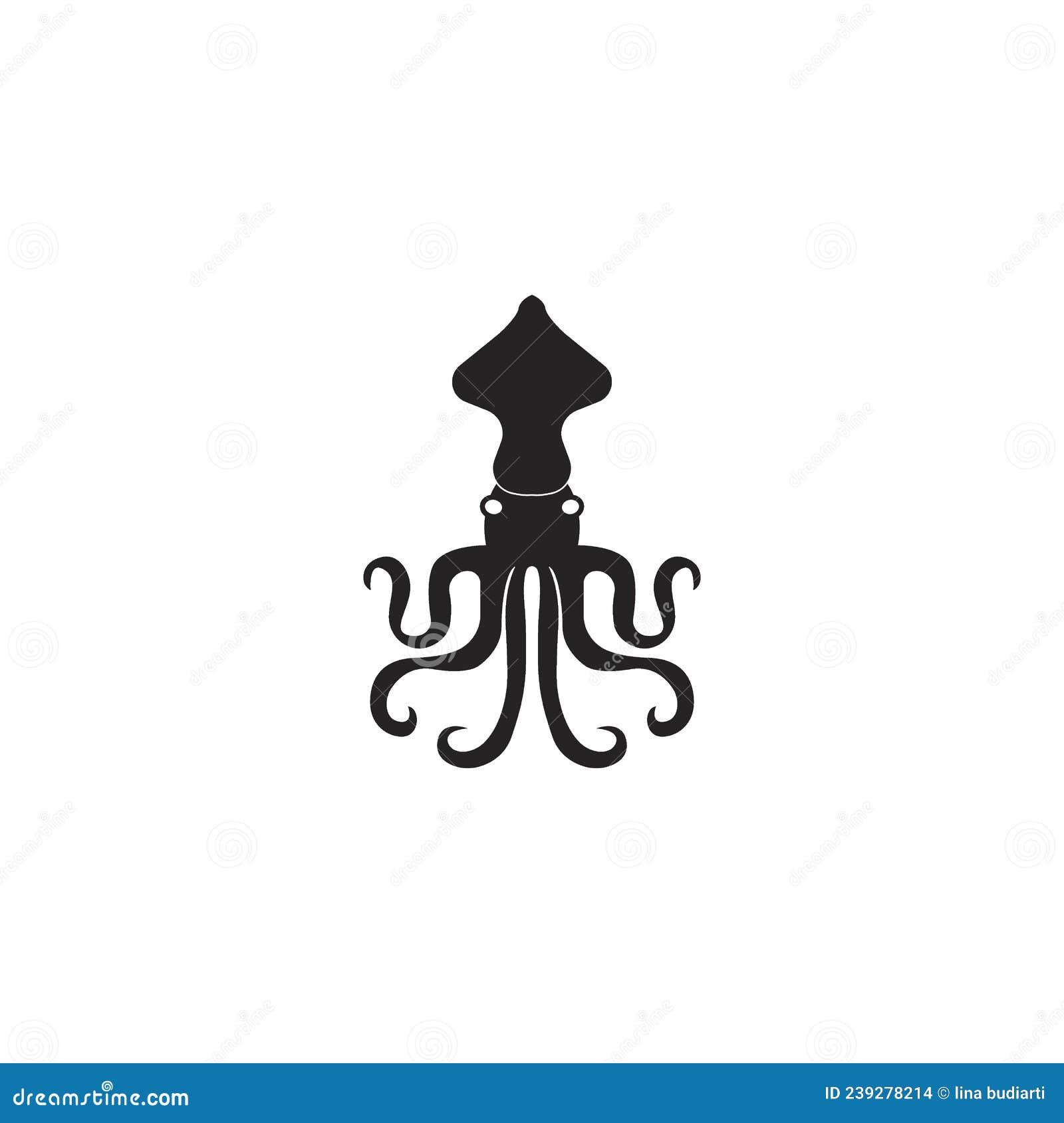 Squid icon stock vector. Illustration of wild, seafood - 239278214