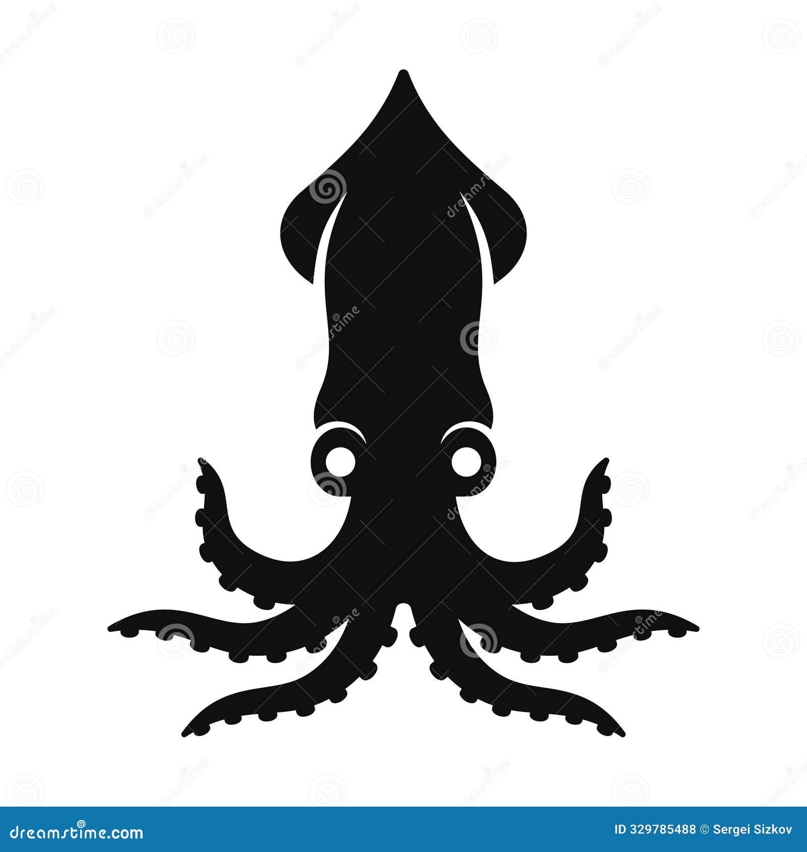 Squid Icon On White Background. Vector | CartoonDealer.com #329785488