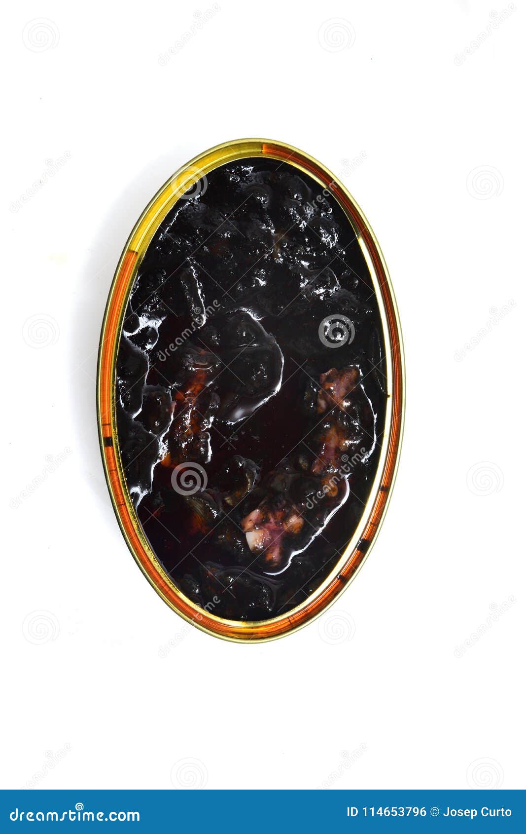 Squid with Ink Isolated,view from Above Stock Photo - Image of octopus ...