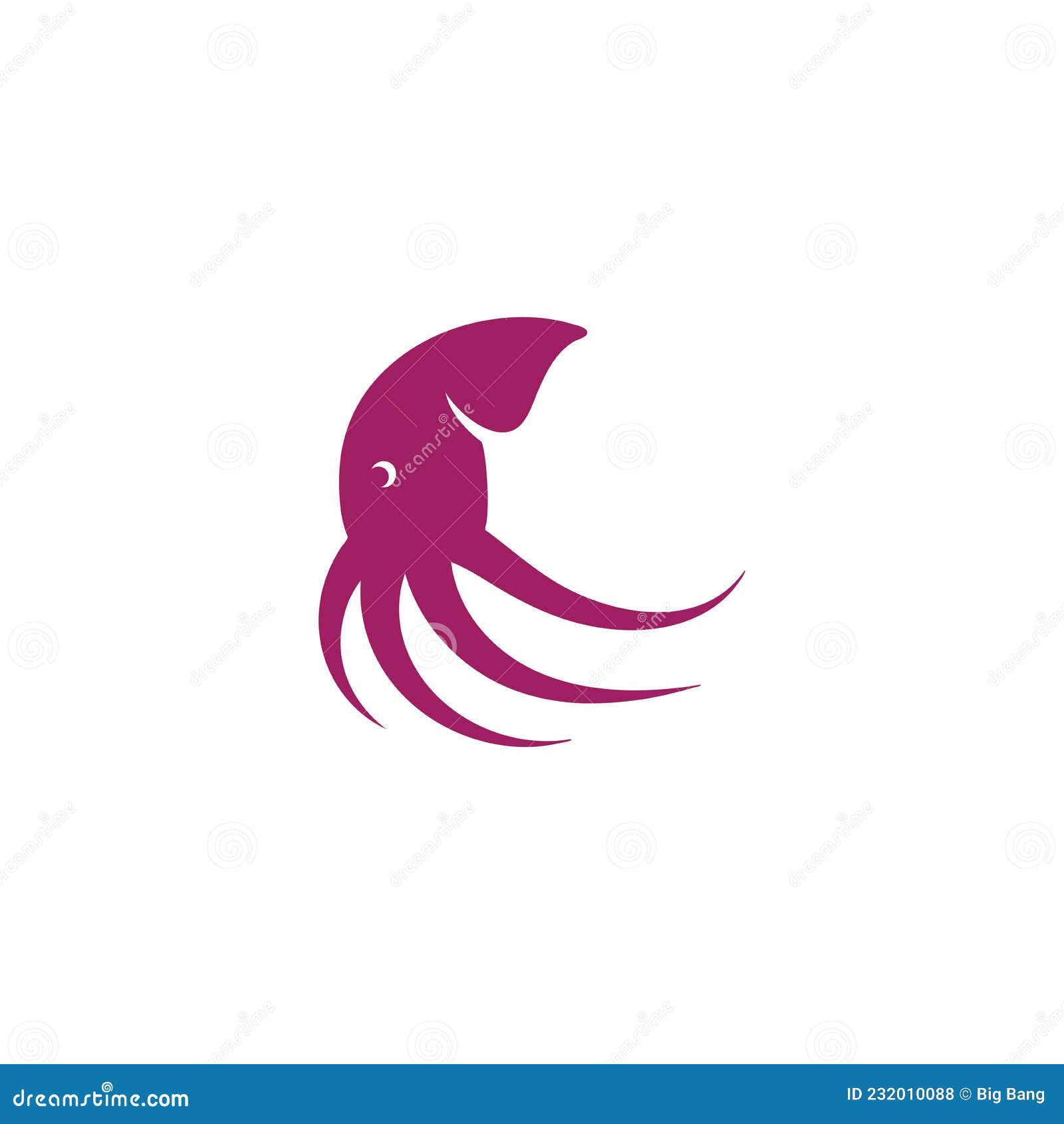 Squid Logo Icon, Vintage Vector Illustration Design Stock Vector ...