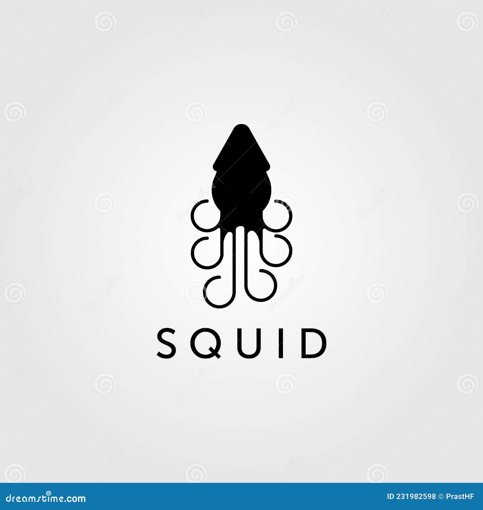 Squid Logo Design Vector Illustration | CartoonDealer.com #233291928