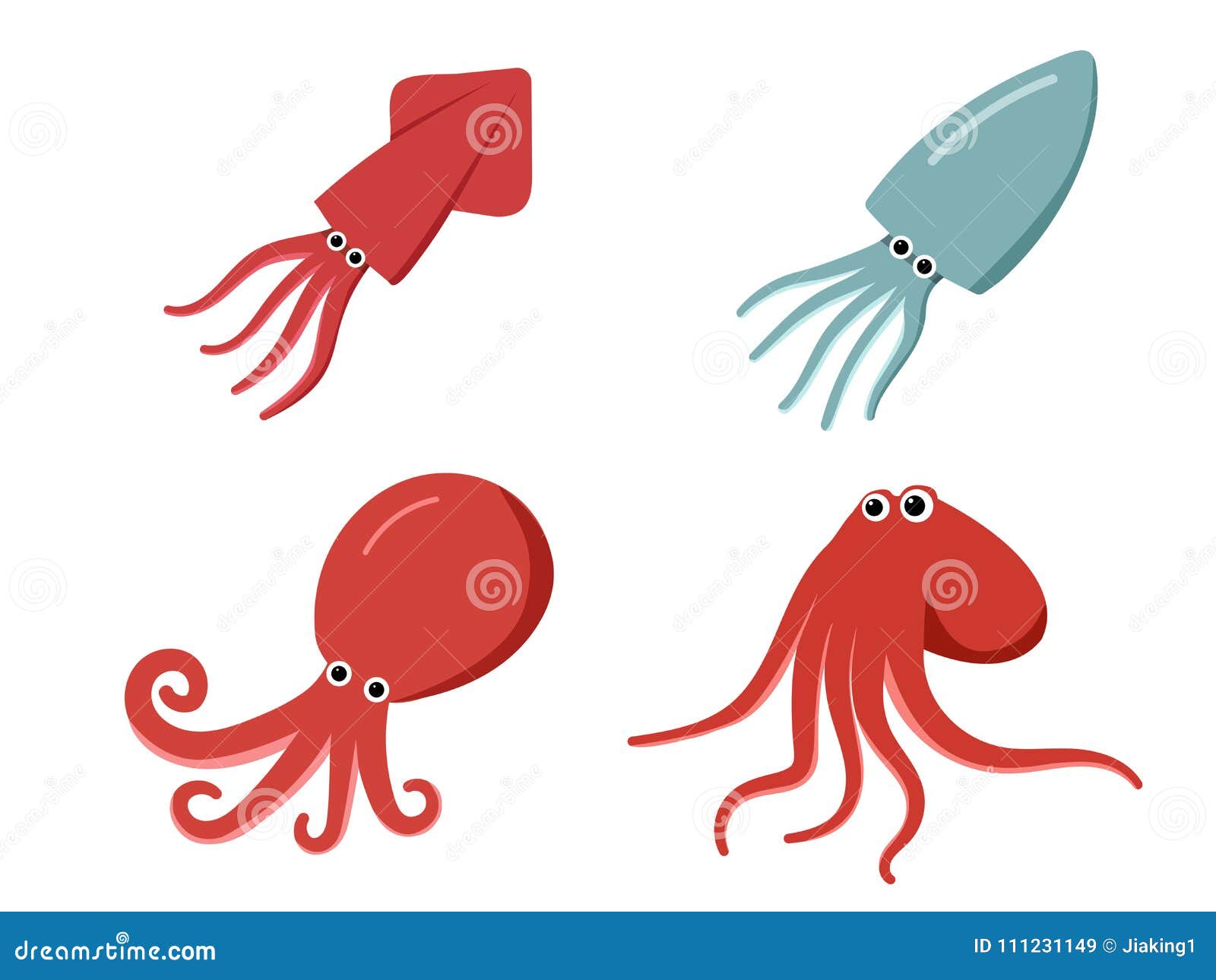 Cuttlefish Cartoon Vector | CartoonDealer.com #18075911
