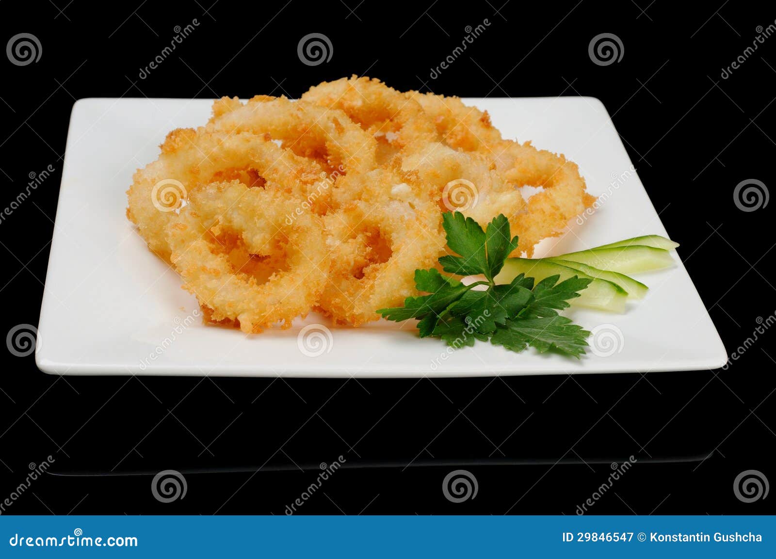 Squid rings stock image. Image of seafood, snack, served - 29846547