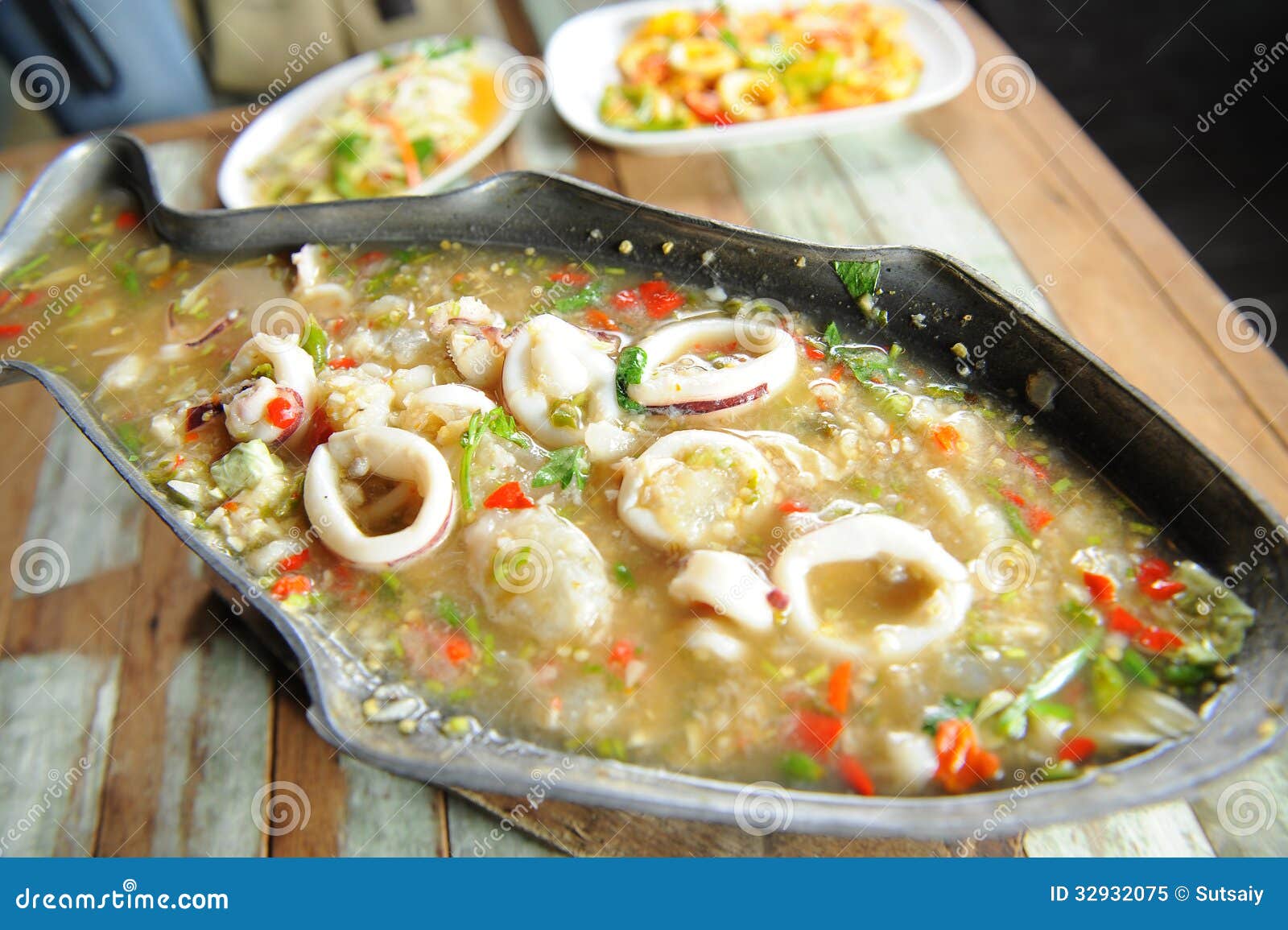 Squid soup stock image. Image of background, meat, horizontal - 32932075