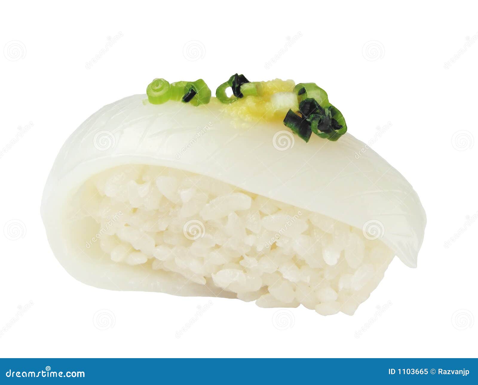 Squid sushi stock image. Image of rice, squid, japan, oriental - 1103665