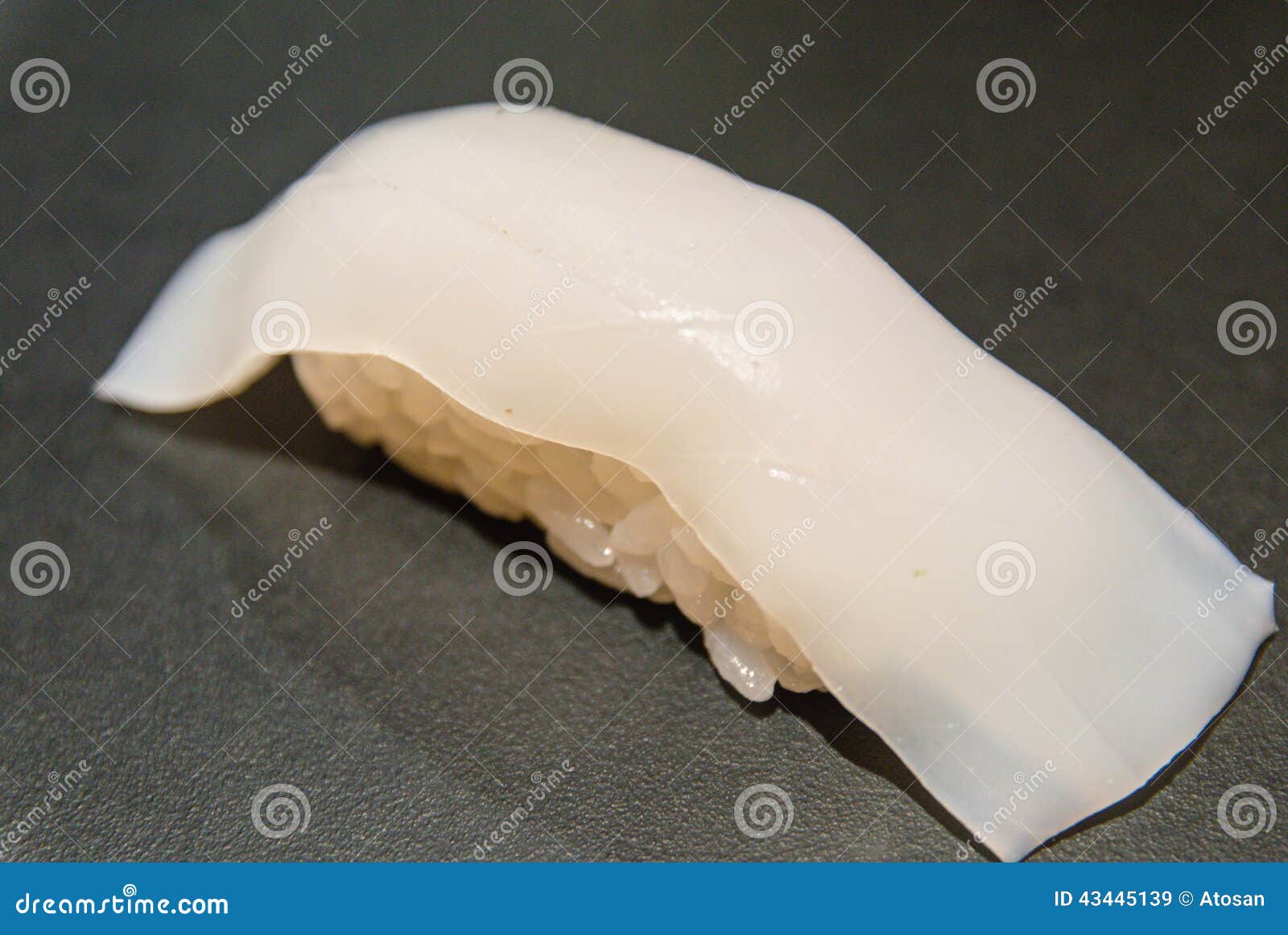 Squid sushi stock image. Image of bamboo, leaf, plate - 43445139