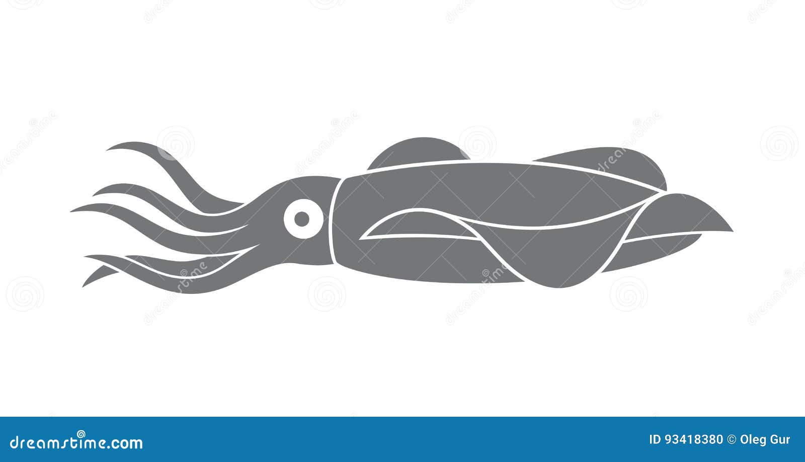 Squid symbol vektor illustrationer. Illustration av livstid - 93418380