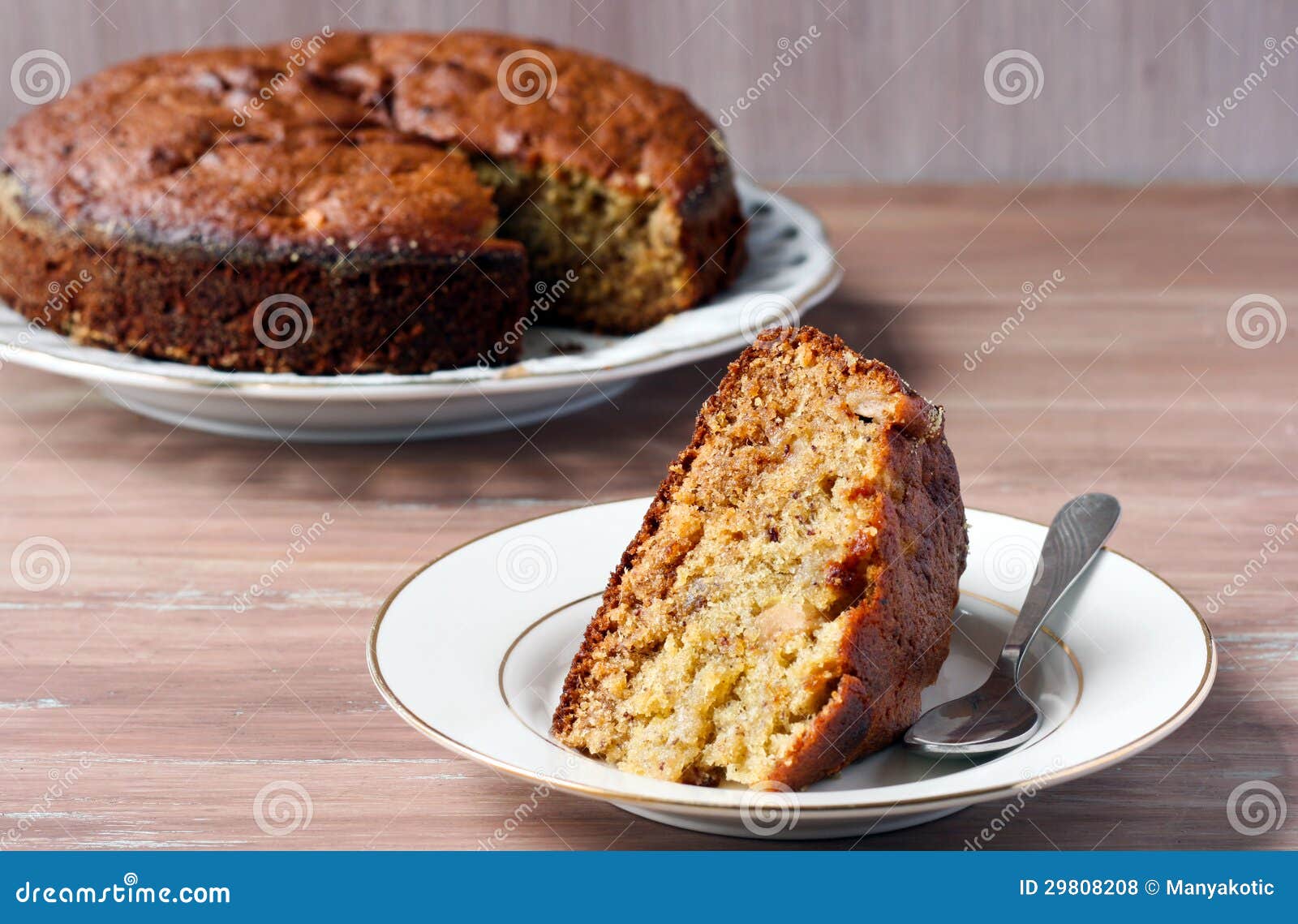 Lemon-ginger and Date Cake with Apple Stock Photo - Image of baking ...