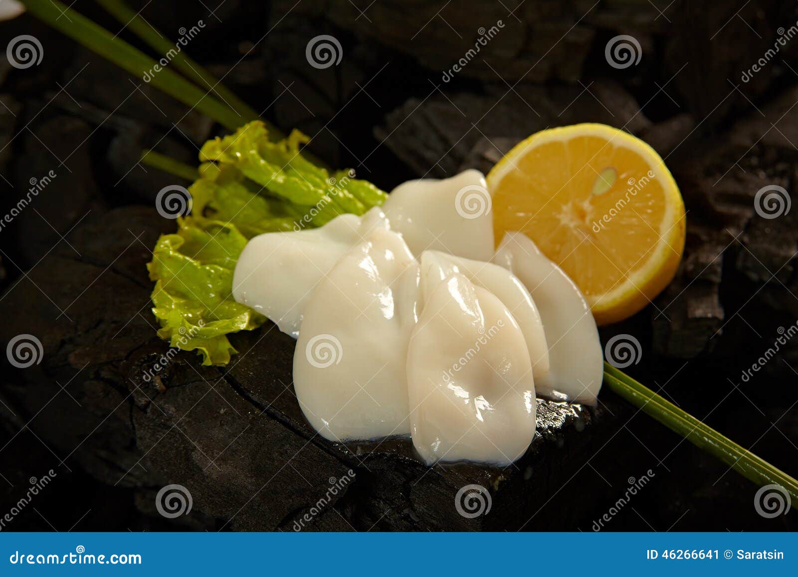 Squids mini stock image. Image of coals, fillet, ready - 46266641