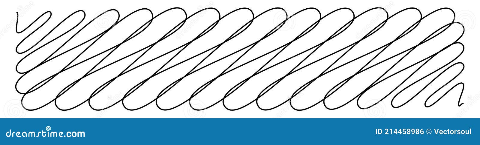 Squiggle, Scrawl, Curvy Lines Rectangular Element Vector Illustration ...