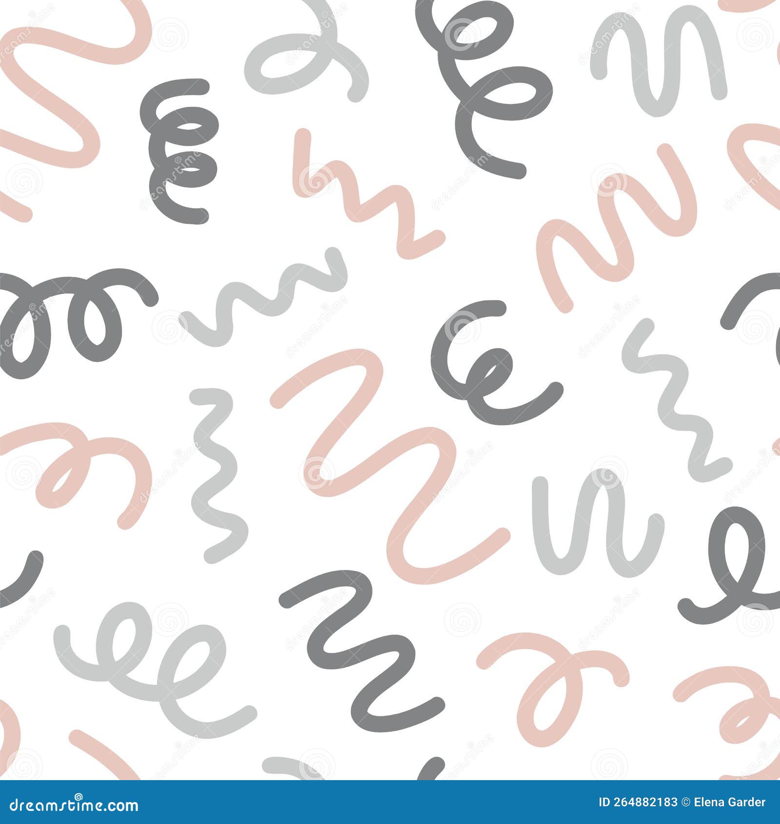 Squiggle Shapes. Wavy and Swirled Brush Strokes Stock Vector ...