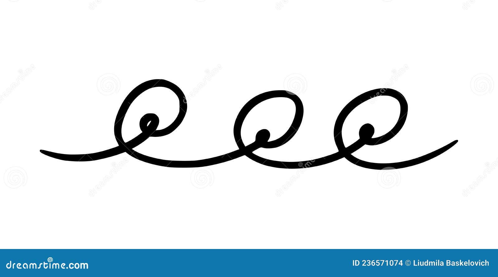 Squiggle and Swirl Line. Hand Drawn Calligraphic Swirl Stock Vector ...