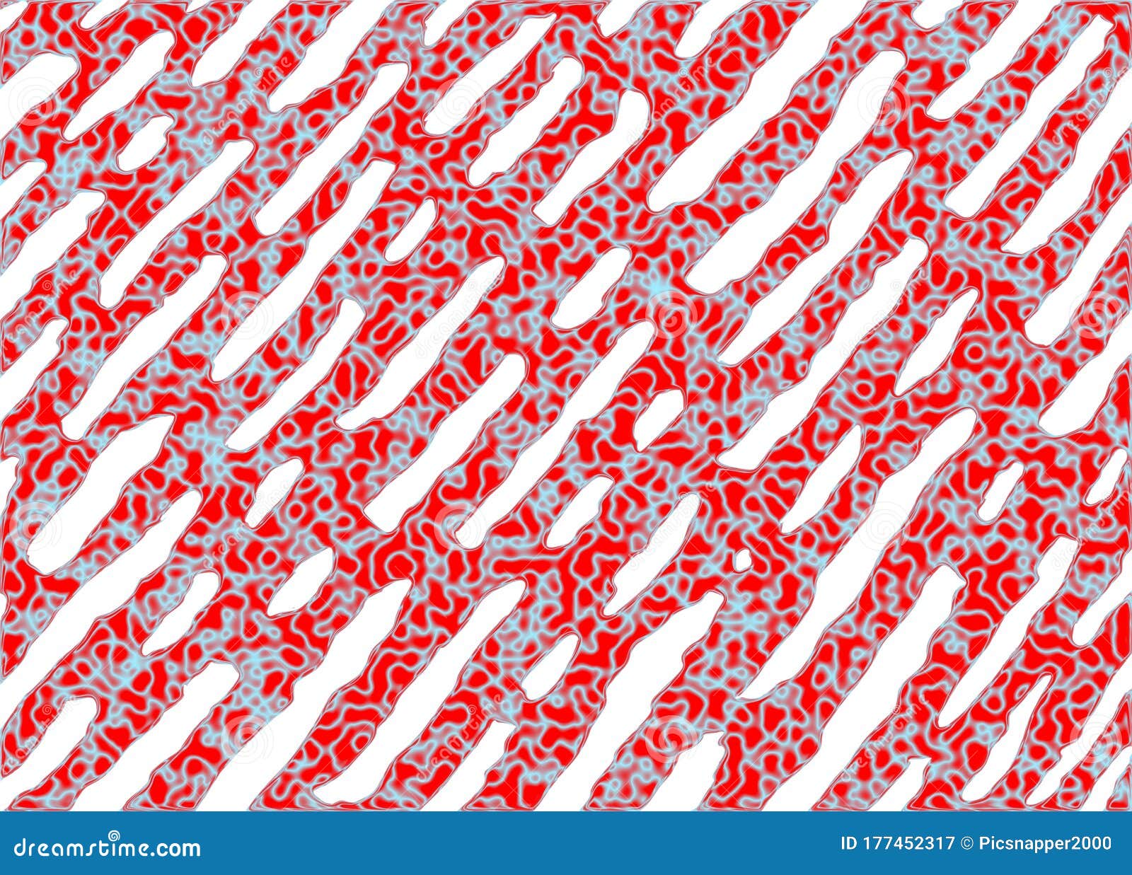 Squiggly Hand-drawn Broken Line Design, Red Liquid Style Stock ...