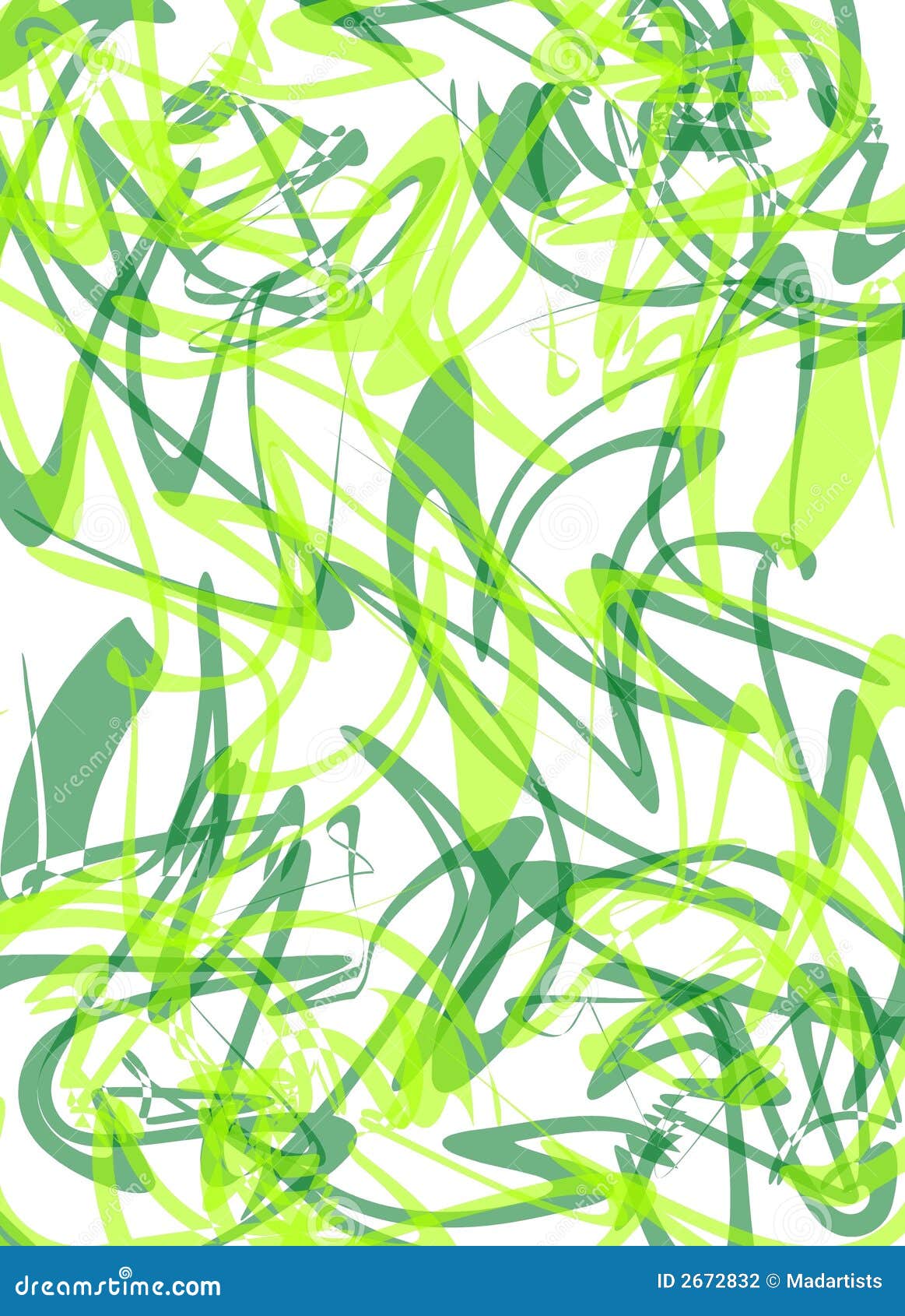 Squiggly Lines Pattern Green Stock Illustration - Illustration of ...