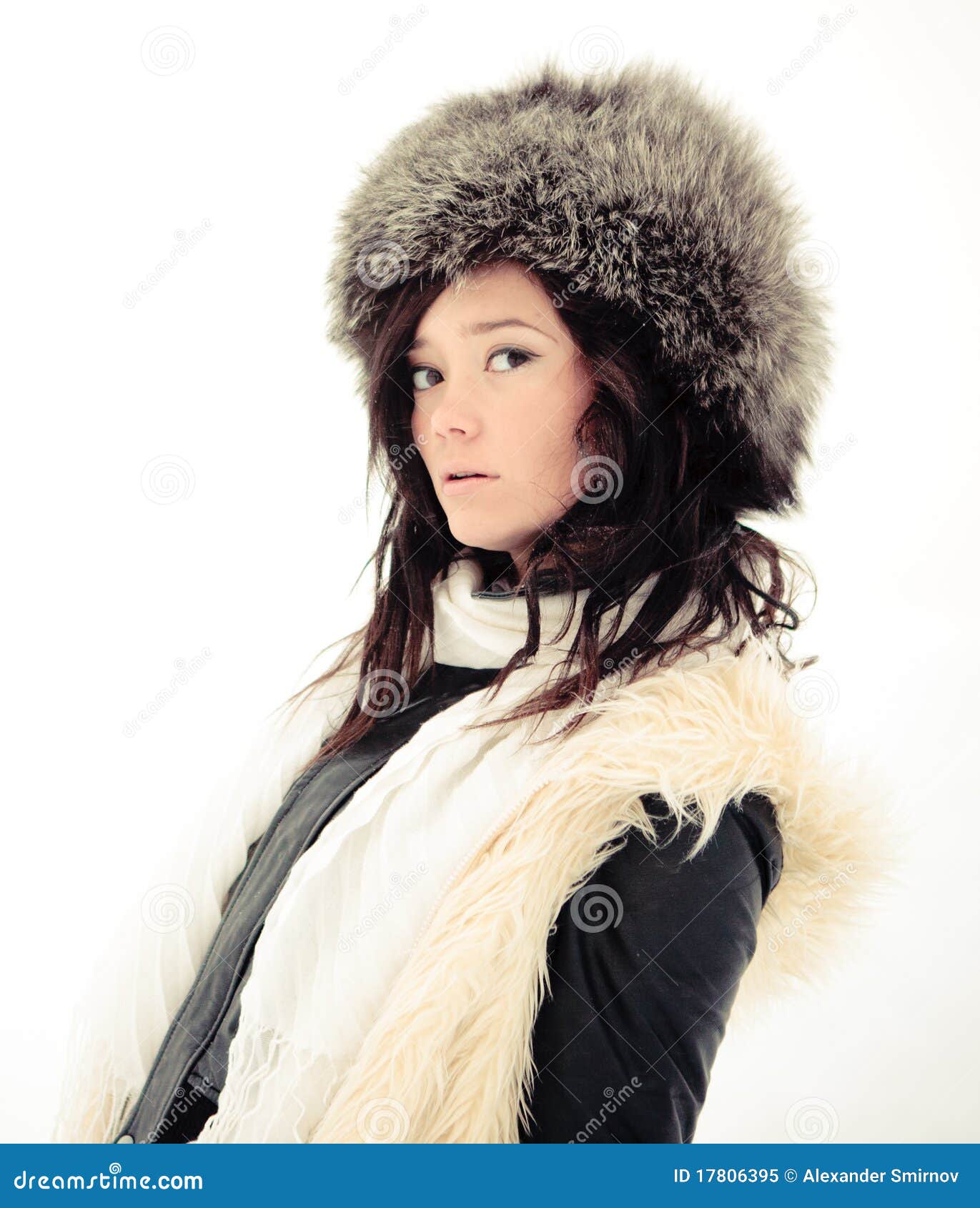 Squint winter girl stock image. Image of holiday, looking - 17806395