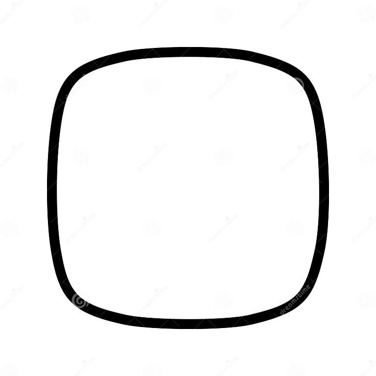 Squircle or Square with Rounded Borders Frame. Simple Geometric Shape ...
