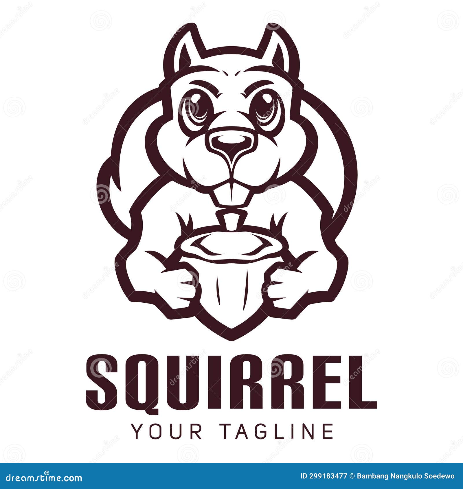Squirrel Mascot Logo, Esport Gaming Logo. Cartoon Vector ...