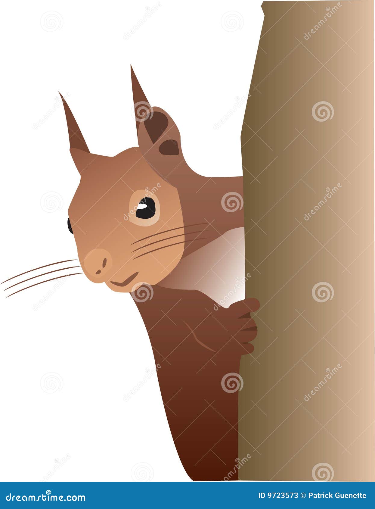 How To Draw A Squirrel Climbing A Tree