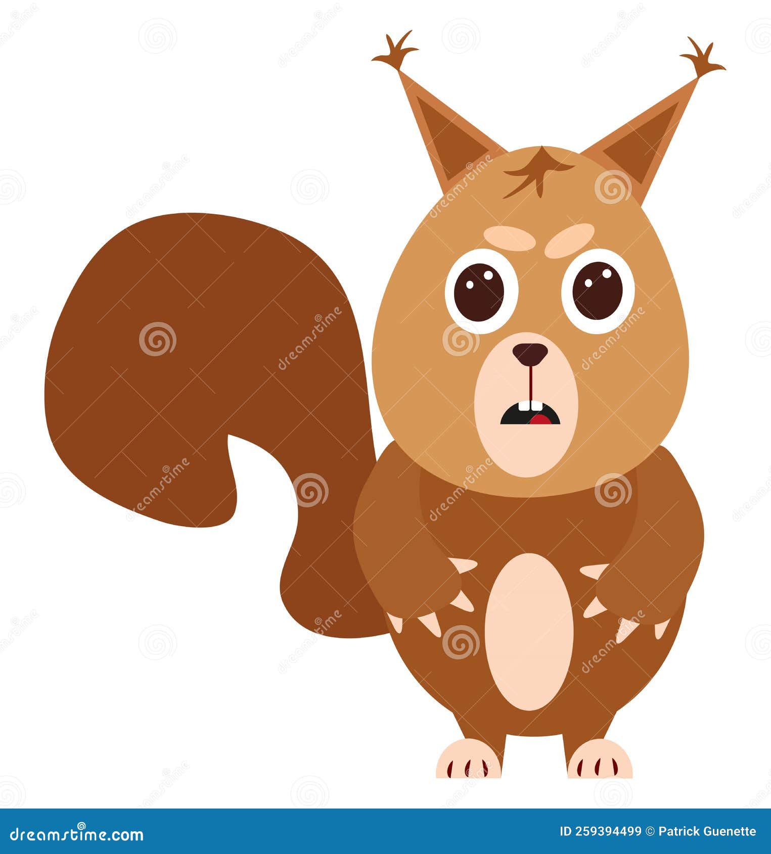 Squirrel angry, icon stock vector. Illustration of emblem - 259394499