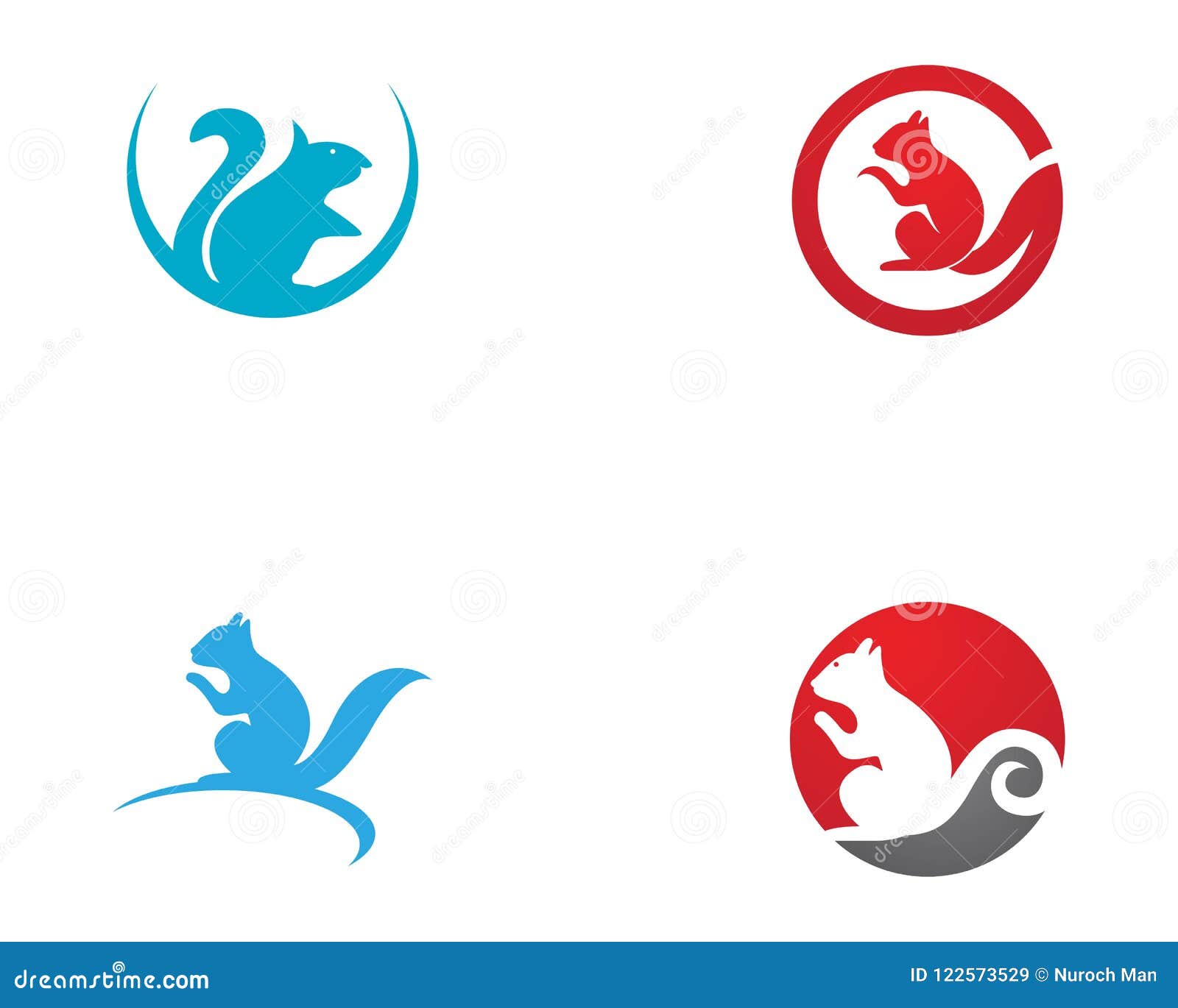 Squirrel Animals Logo and Symbols Template Icons App Stock Vector ...