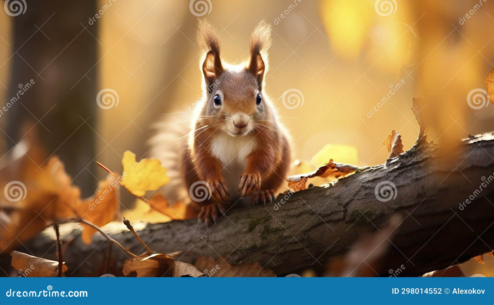 Squirrel in the Autumn Forest. Red Squirrel in the Autumn Forest Stock ...