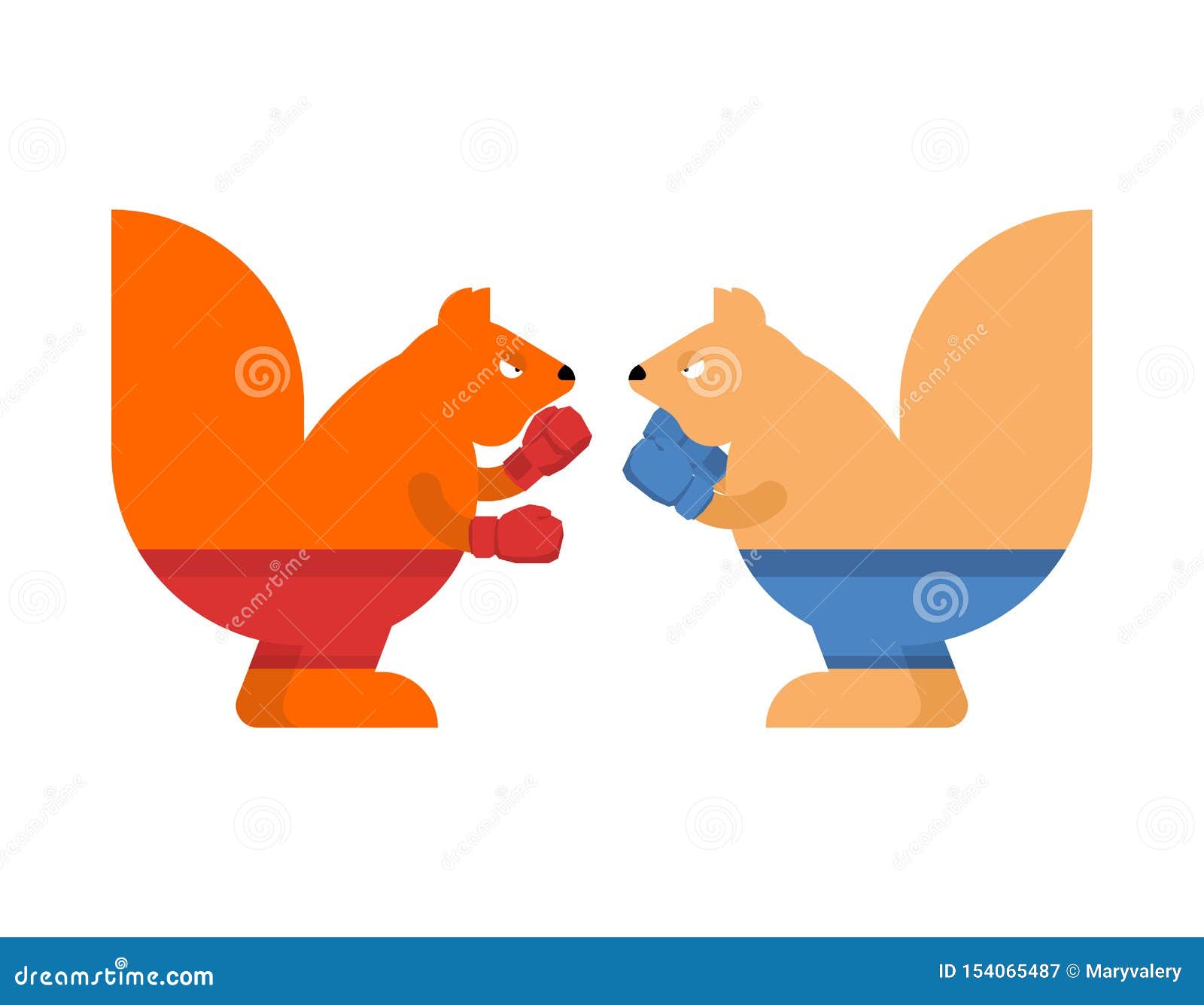 Squirrel Boxer. Rodent in Boxing Gloves Stock Vector - Illustration of ...