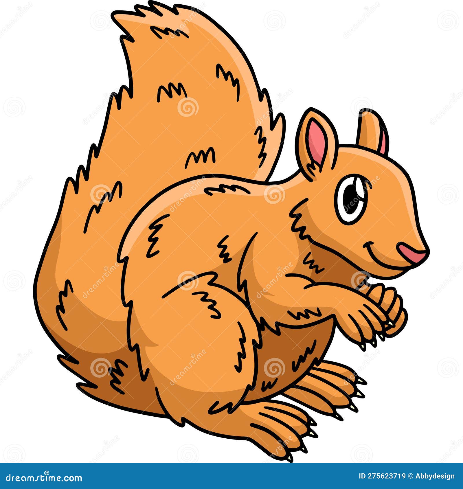 Squirrel Cartoon Colored Clipart Illustration Stock Vector ...