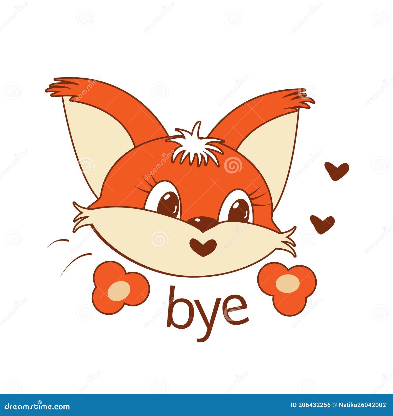 A Squirrel in the Cartoon Style on a White Isolated Background. a Bye ...