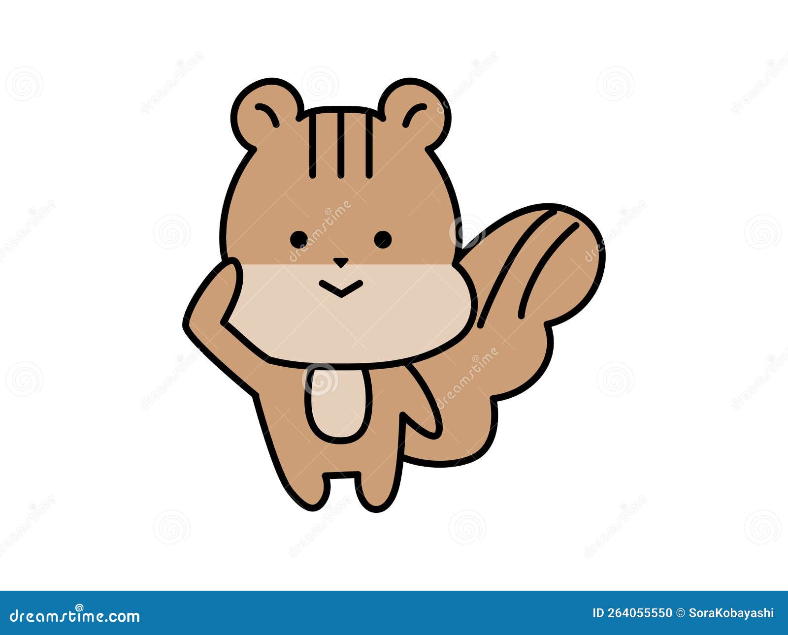 Understanding Squirrel With A Fading Scar Cartoon Vector ...