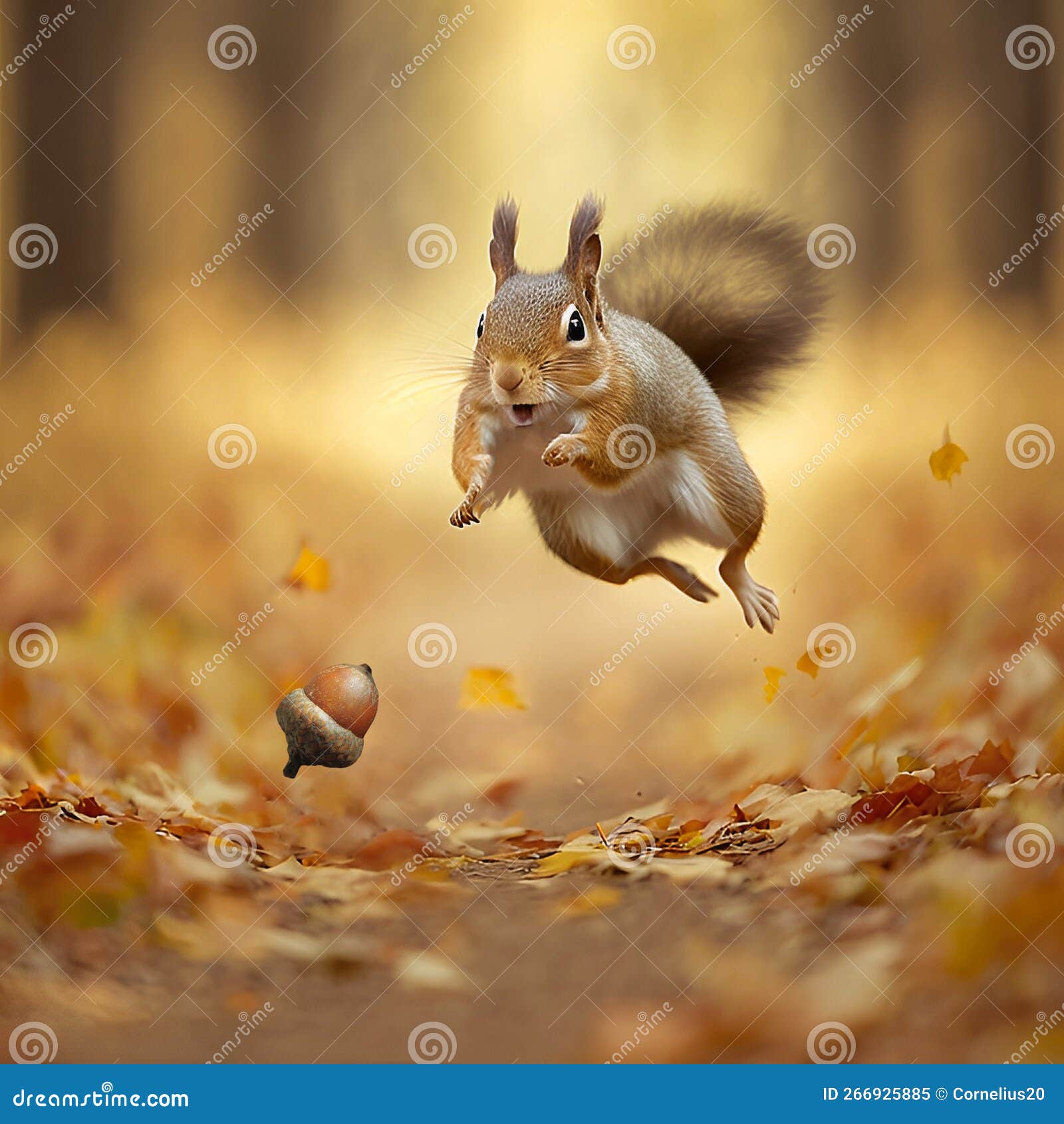 Dog Chasing A Squirrel Stock Image | CartoonDealer.com #13187281