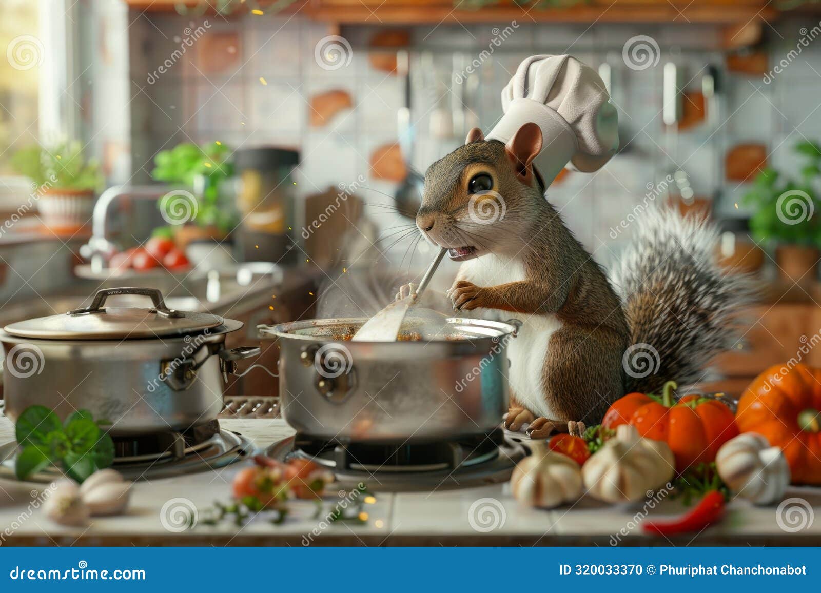 A Squirrel in a Chef S Outfit with a Fantasy Concept with Generative AI ...
