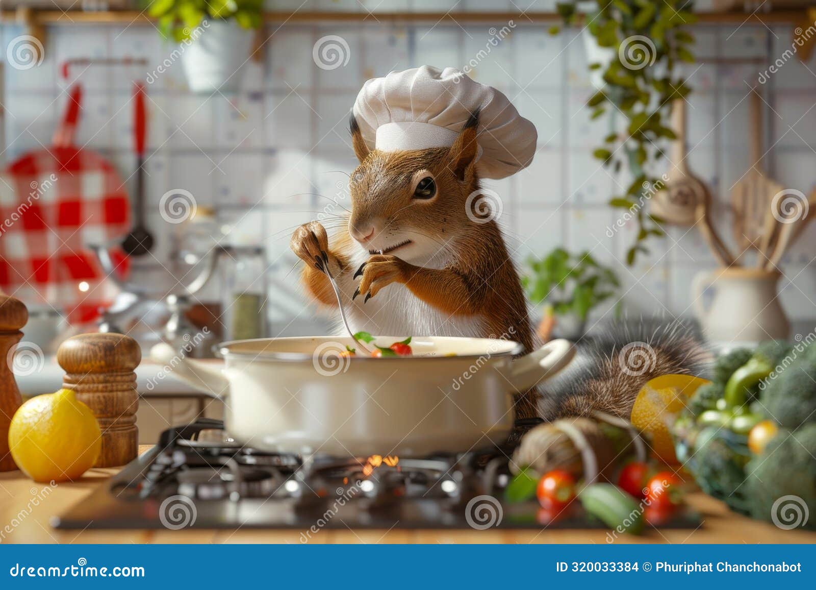 A Squirrel in a Chef S Outfit with a Fantasy Concept with Generative AI ...