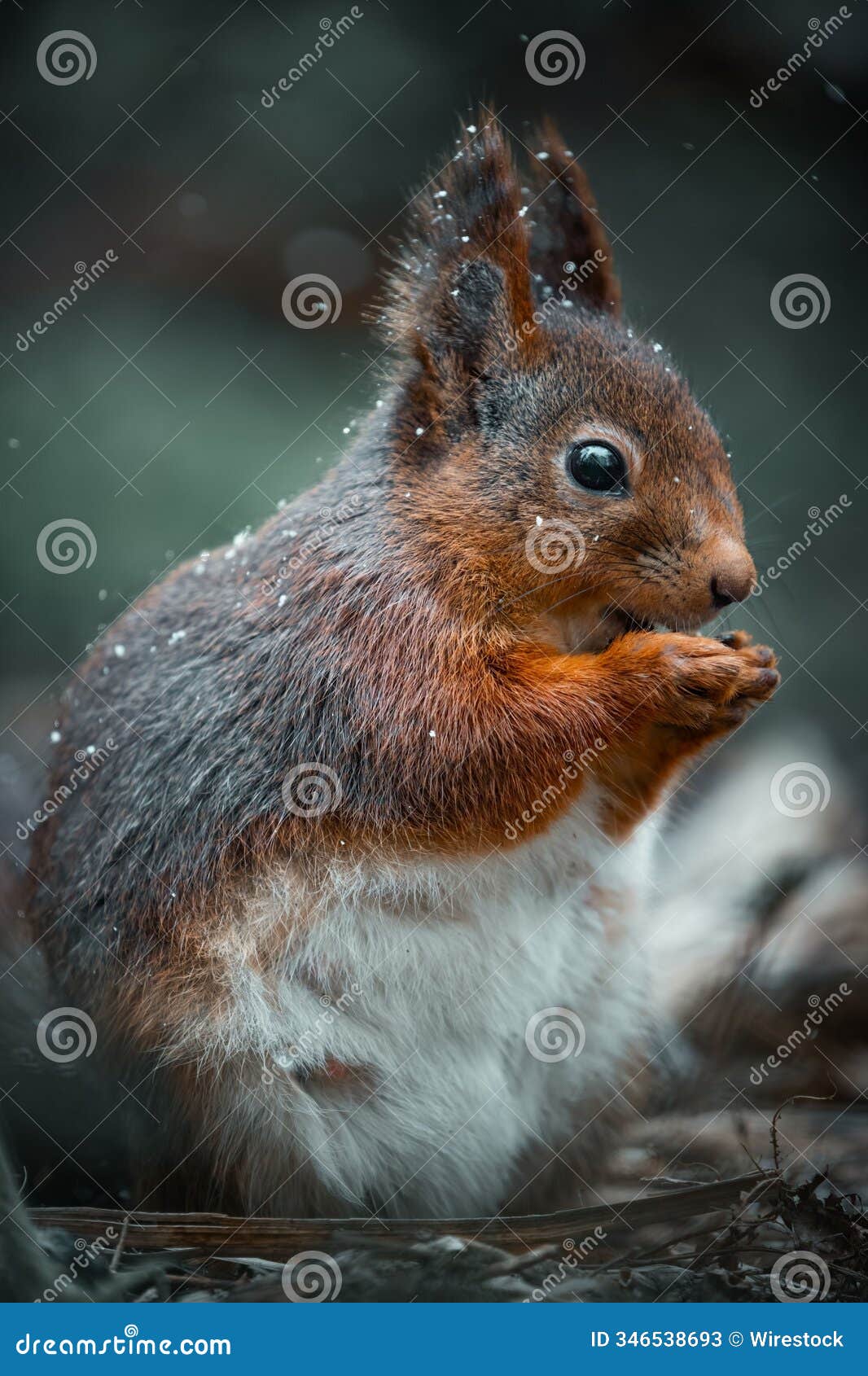 Squirrel Explore Forest in Sweden and Enjoy in Food What Found Stock ...