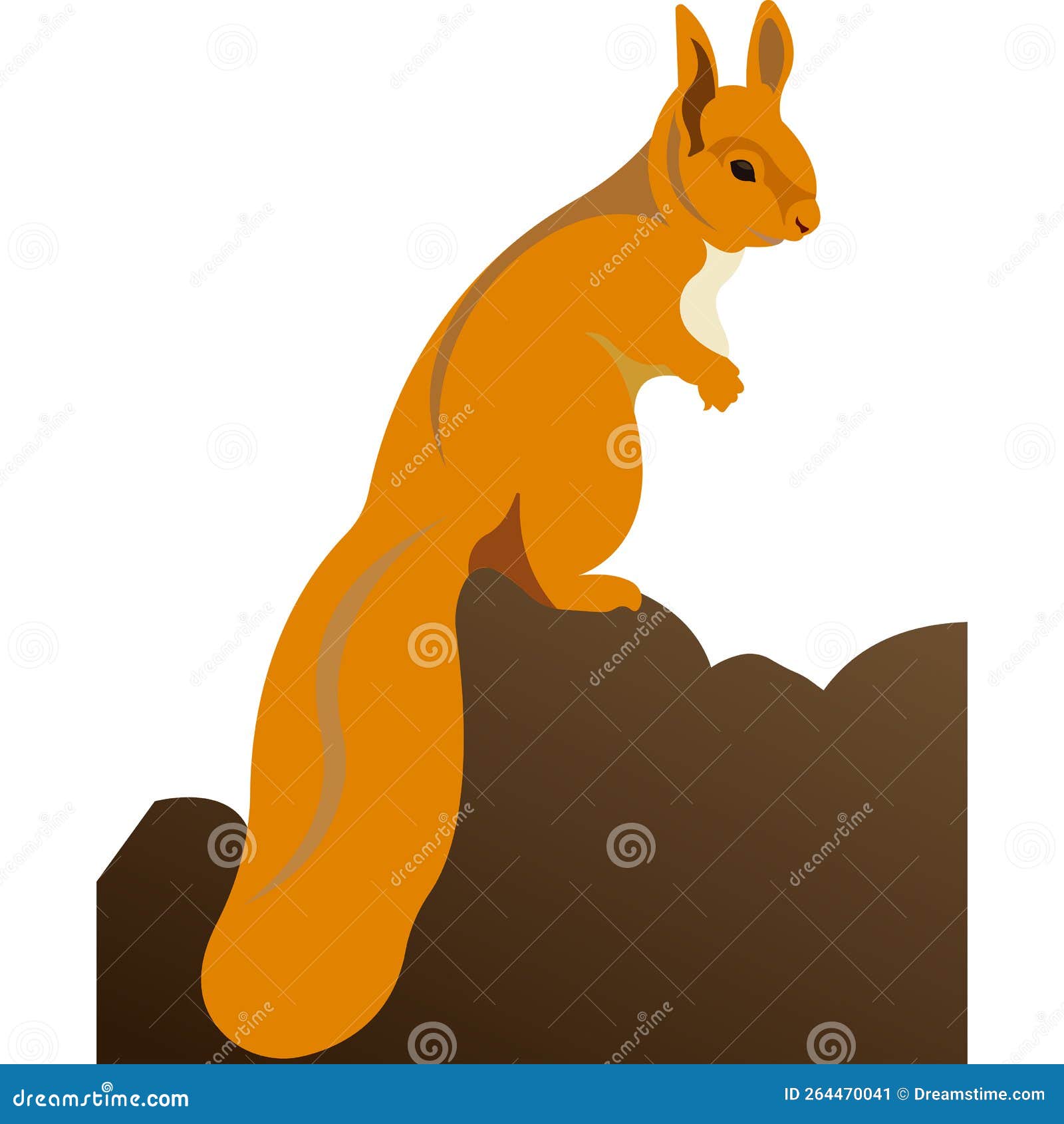 A Squirrel with a Fluffy Tail. Red Squirrel. Stock Vector ...
