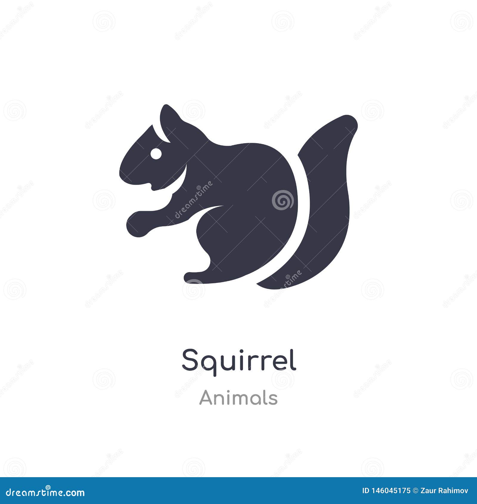 Squirrel Icon. Isolated Squirrel Icon Vector Illustration from Animals ...