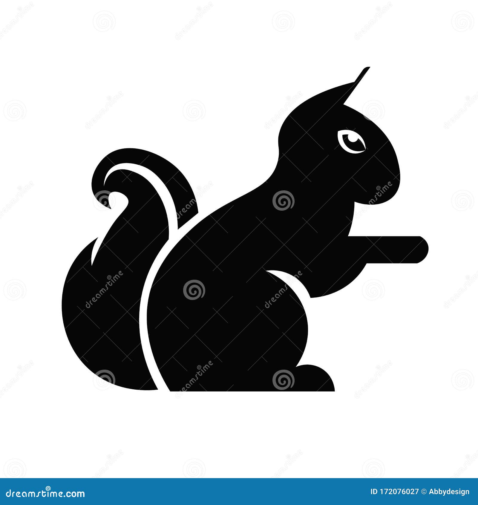 Squirrel Icon Or Logo In Modern Line Style. Vector Illustration ...