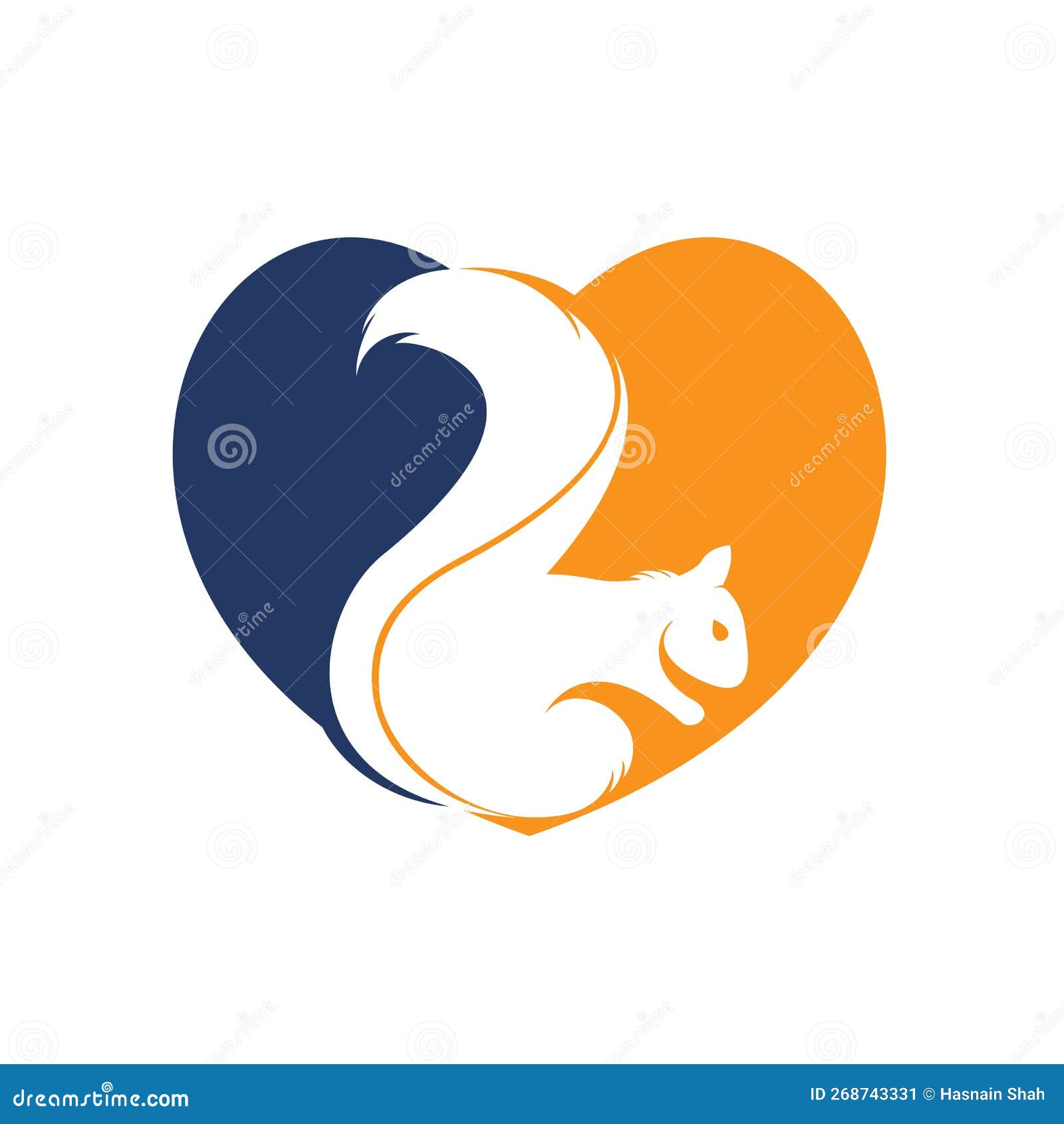 Squirrel Logo Design Vector Illustration. Stock Vector - Illustration ...