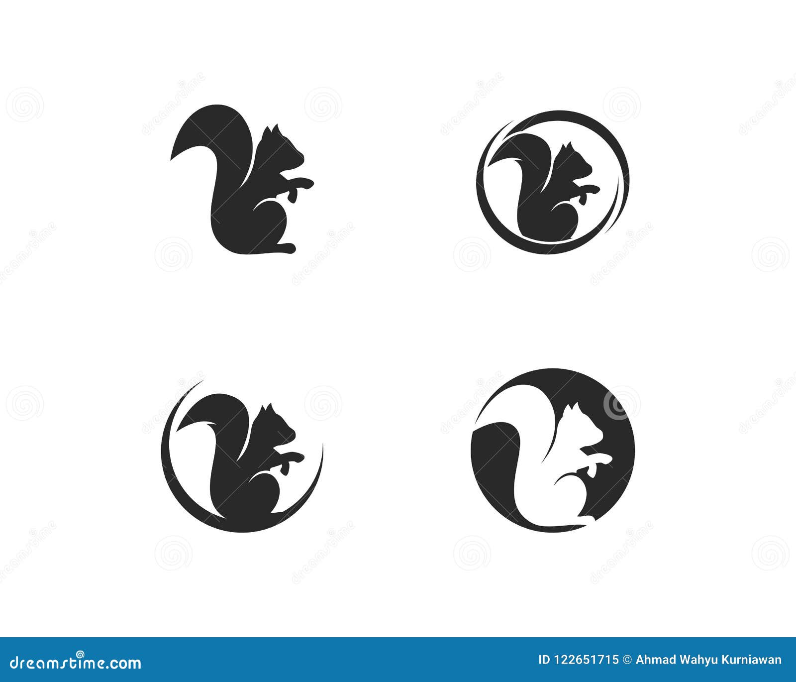 Squirrel logo stock vector. Illustration of logo, vector - 122651715
