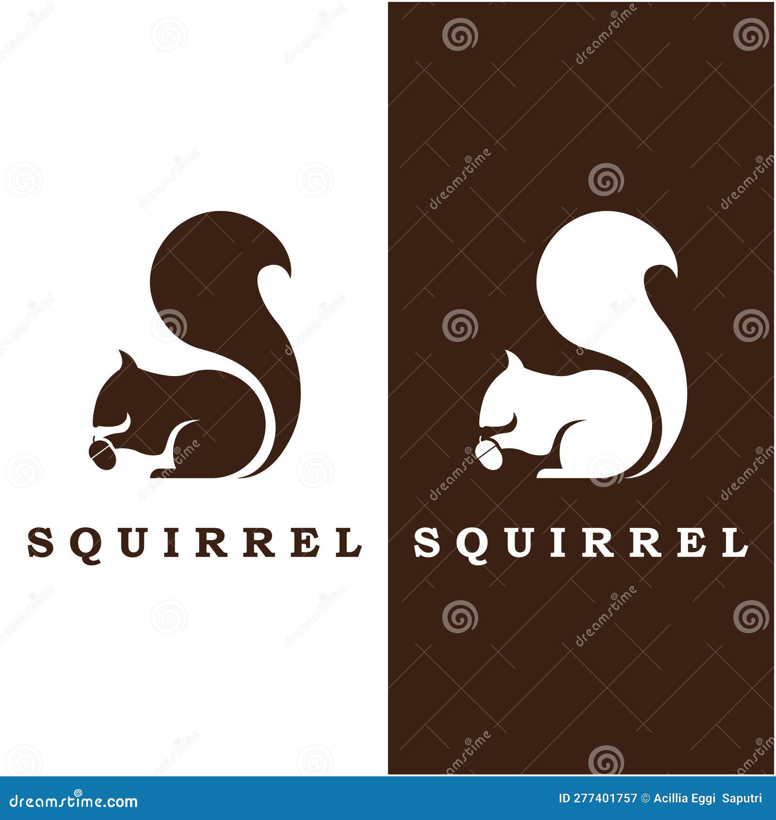 Squirrel logo and vector stock vector. Illustration of typography ...