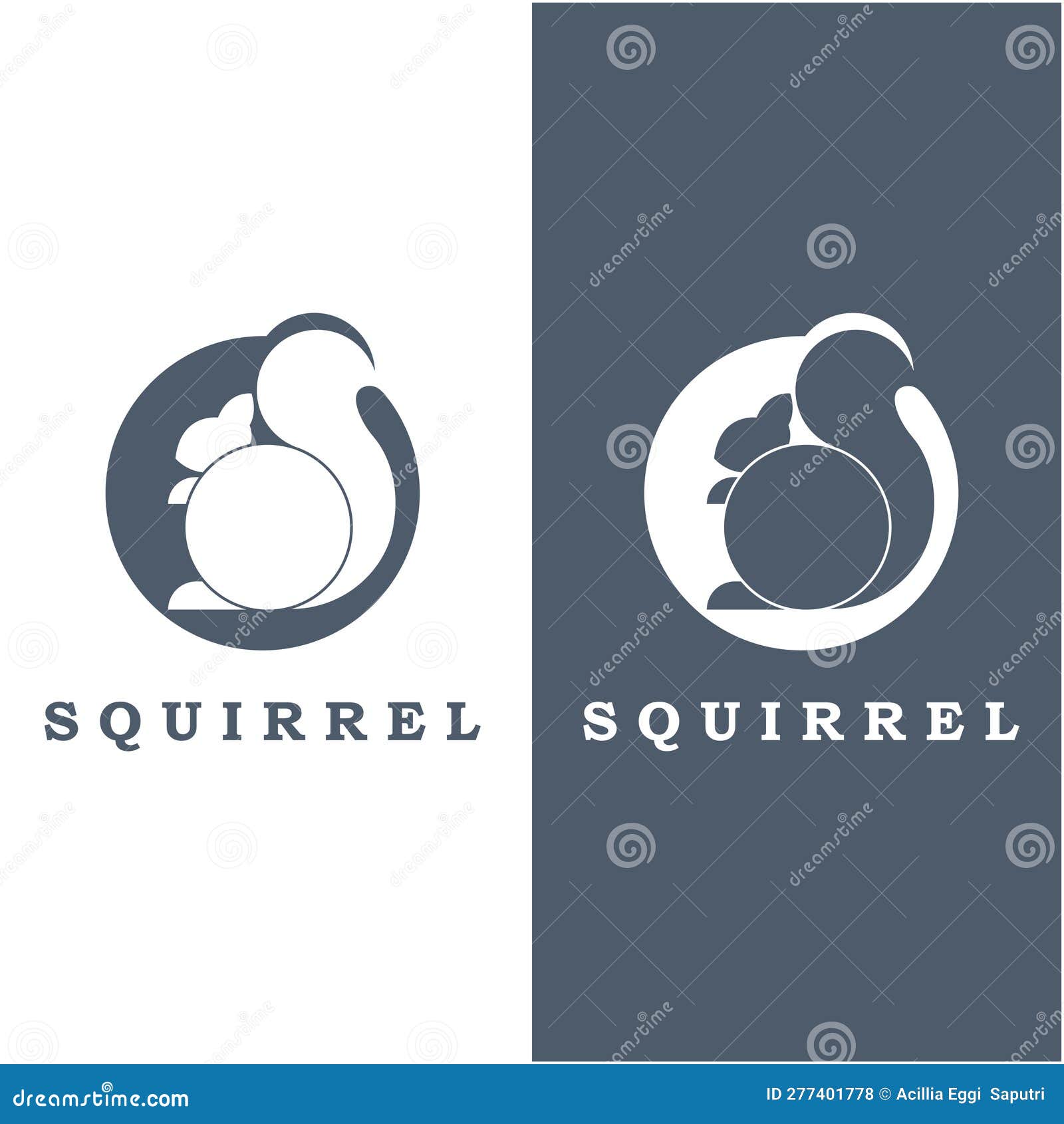 Squirrel logo and vector stock vector. Illustration of typography ...